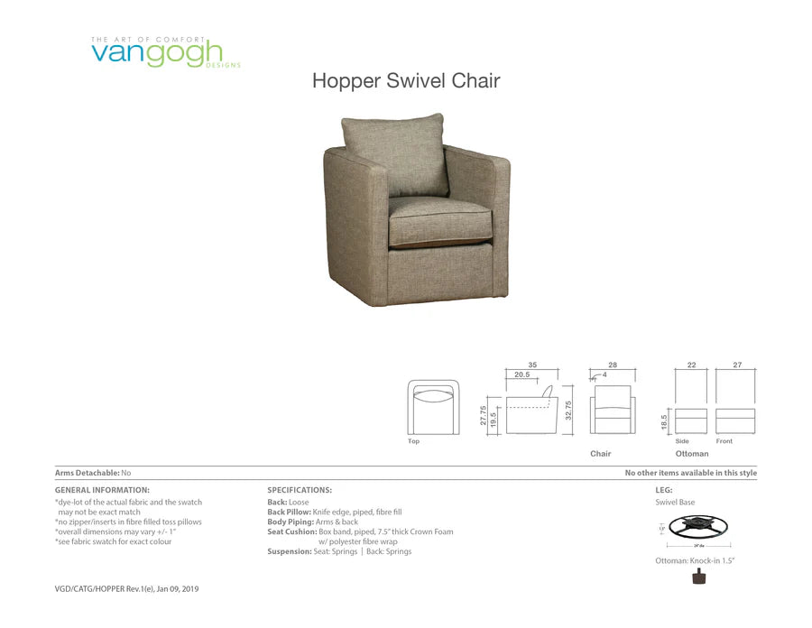 The Hopper Swivel Chair – Interior Matters